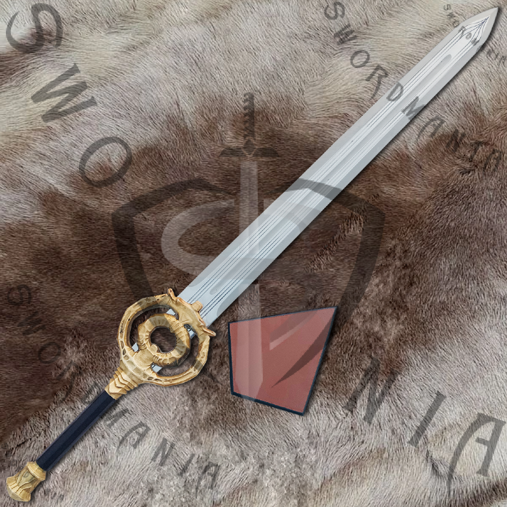 Skyrim Dawnbreaker Daedric Artifact Sword of Meridia w\ Wall Plaque and ...