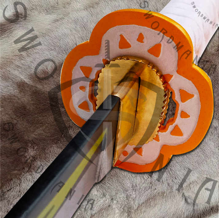 Demon Slayer Zenitsu Agatsuma Nichirin Sword with Plaque and Scabbard ...