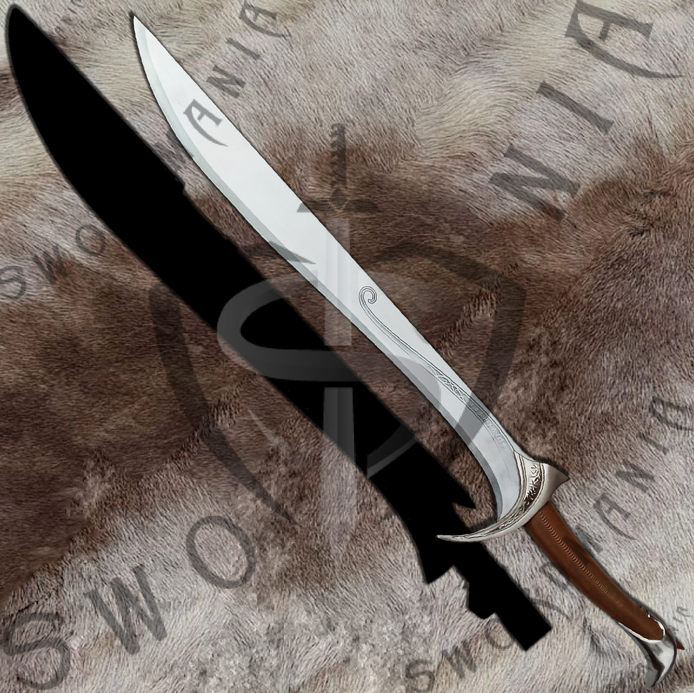 Hobbit Goblin Cleaver Orcrist Sword of Thorin Plaque and Scabbard ...