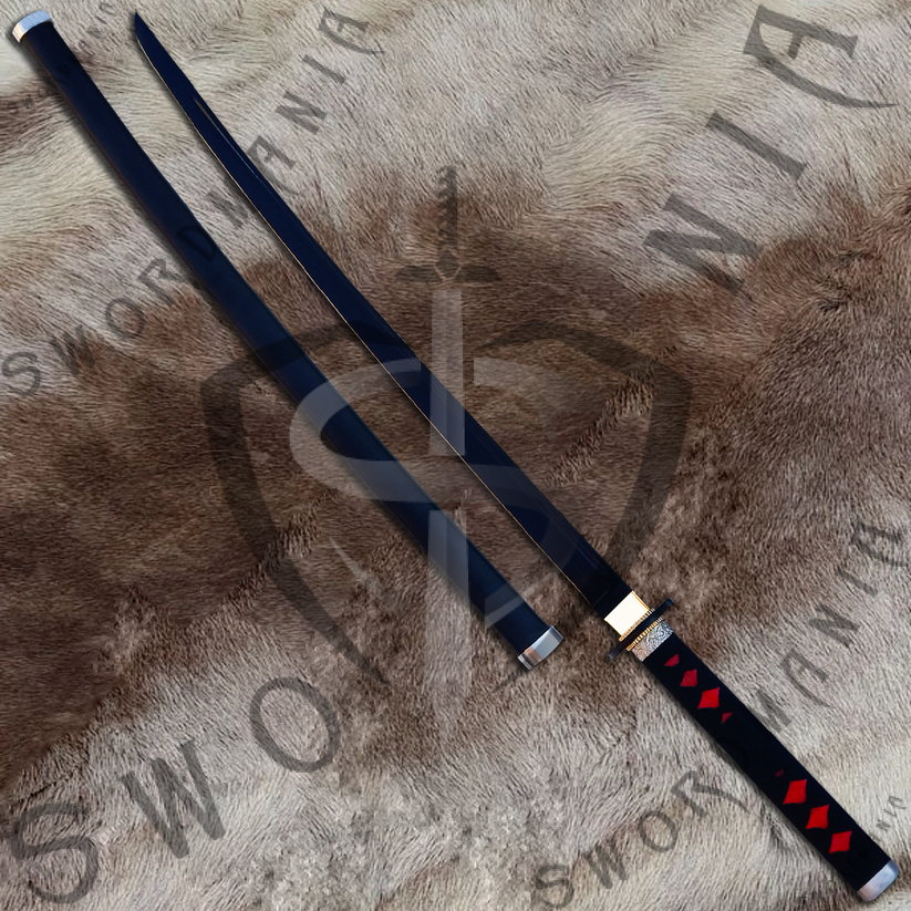 Demon Slayer Tanjiro Kamado Nichirin Sword with Plaque and Scabbard ...