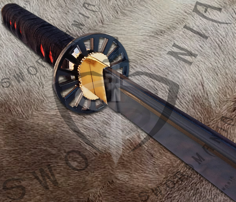 Demon Slayer Tanjiro Kamado Nichirin Sword with Plaque and Scabbard ...