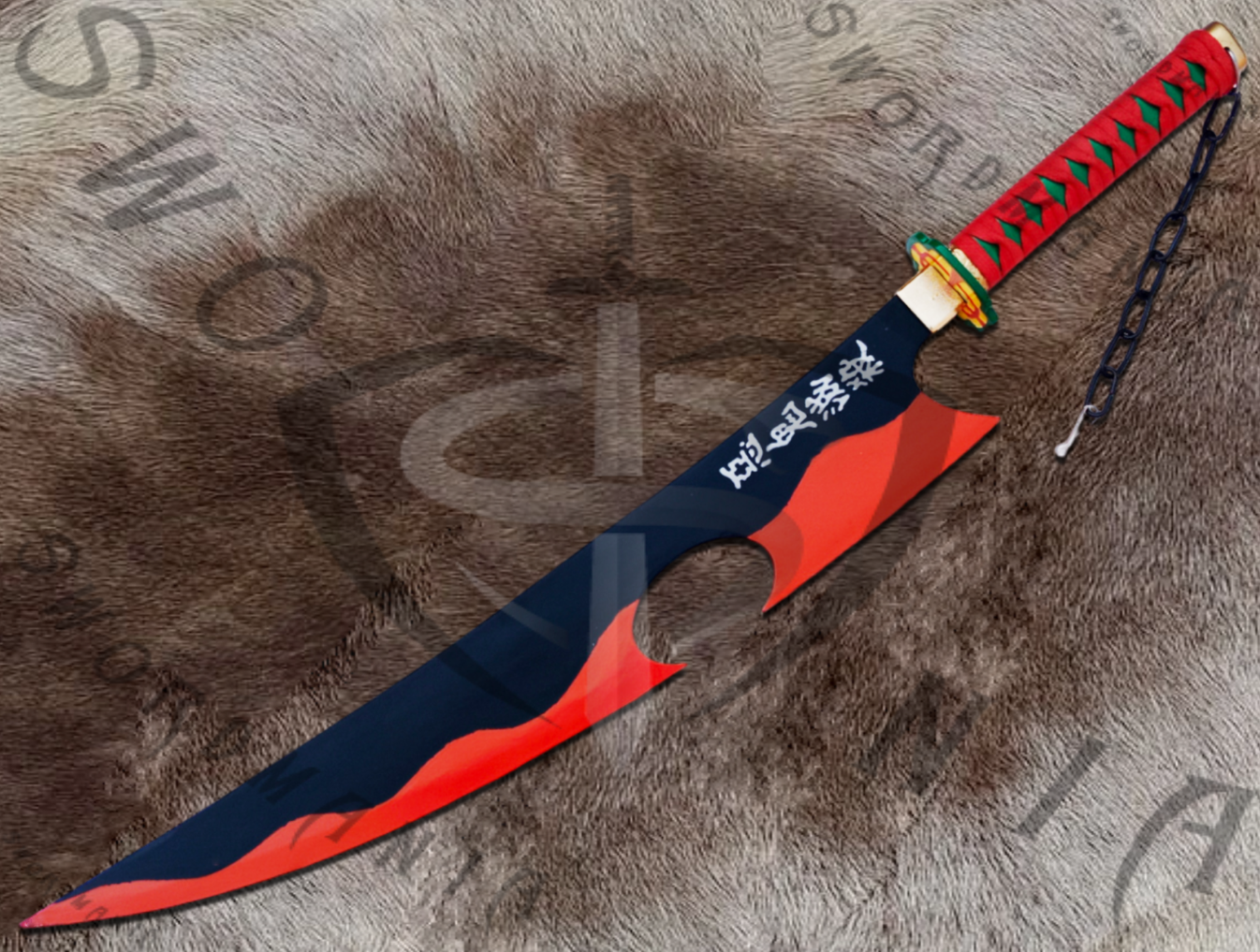 Demon Slayer Amber Nichirin Blades Swords of Uzui Tengen with Plaque a ...
