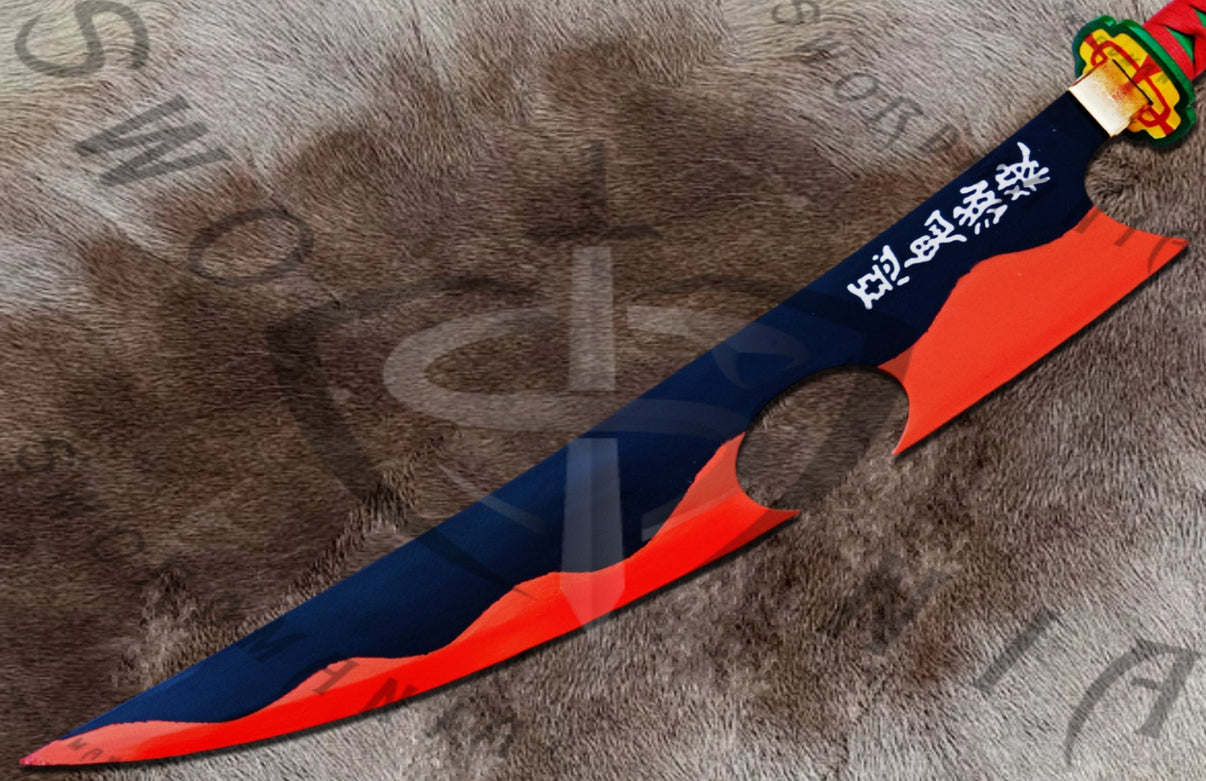 Demon Slayer Amber Nichirin Blades Swords of Uzui Tengen with Plaque a ...