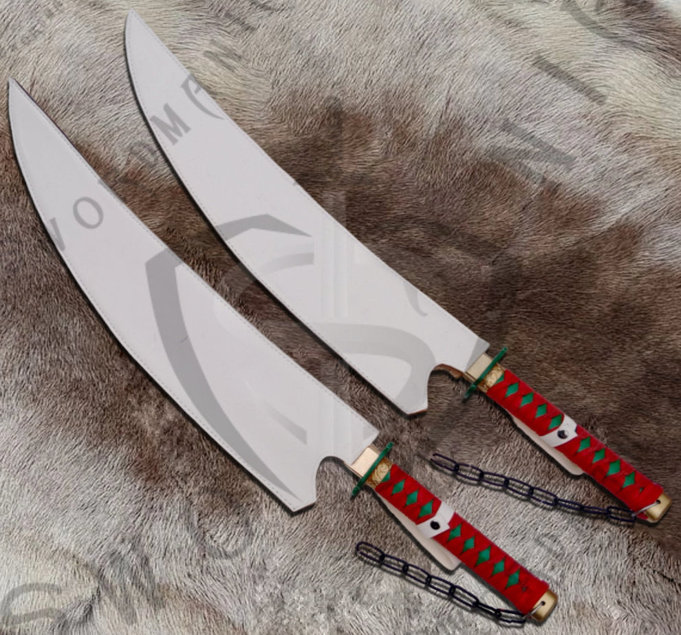 Demon Slayer Amber Nichirin Blades Swords of Uzui Tengen with Plaque a ...